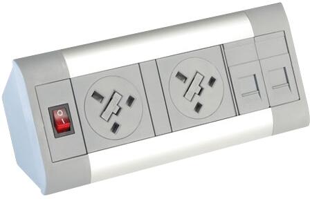 Desk power sockets and power leads